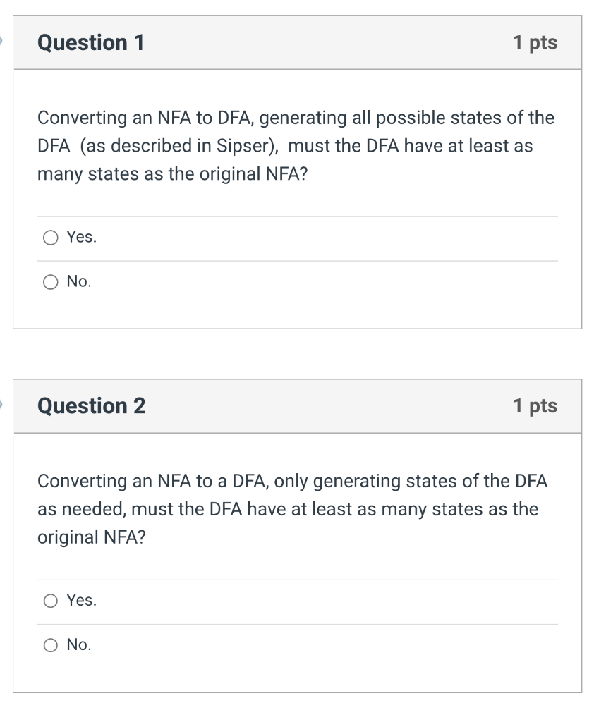 Solved Converting an NFA to DFA, generating all possible | Chegg.com