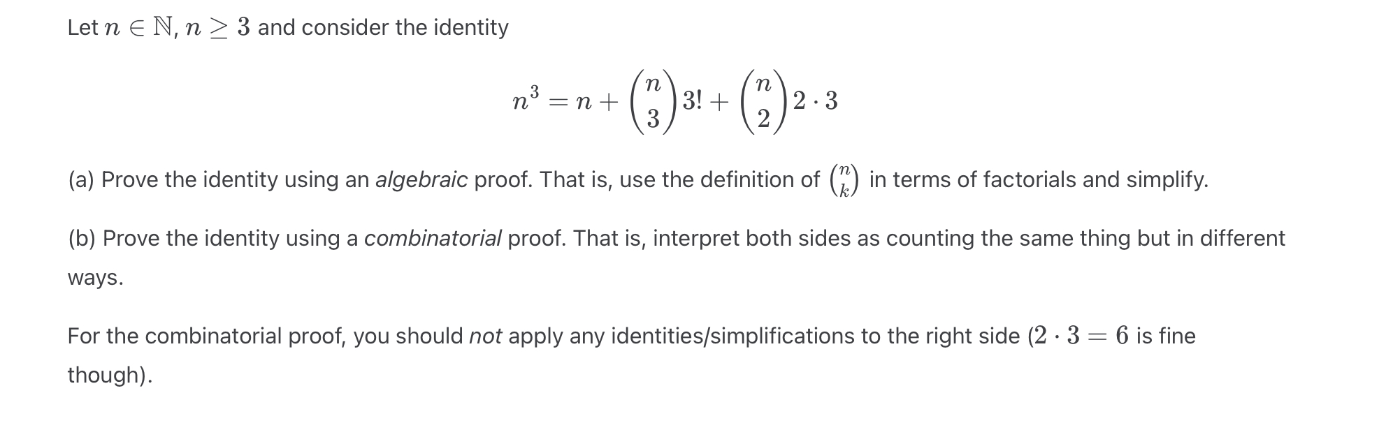 Solved Let ninN,n≥3 ﻿and consider the | Chegg.com