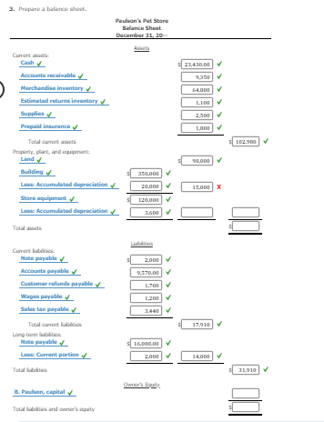 Solved Income Statement, ent of Owner's Equity, and Balance | Chegg.com
