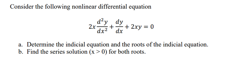 Solved Consider the following nonlinear differential | Chegg.com