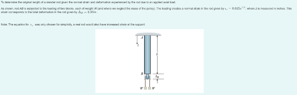Solved A) Determine the initial length of the rod, | Chegg.com