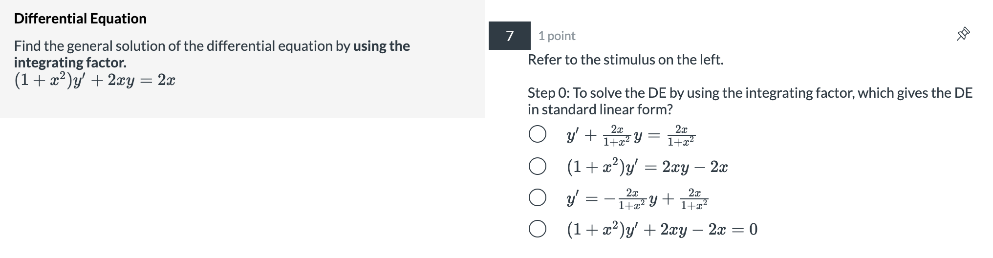 Solved Differential Equation 7 DO Find the general solution | Chegg.com
