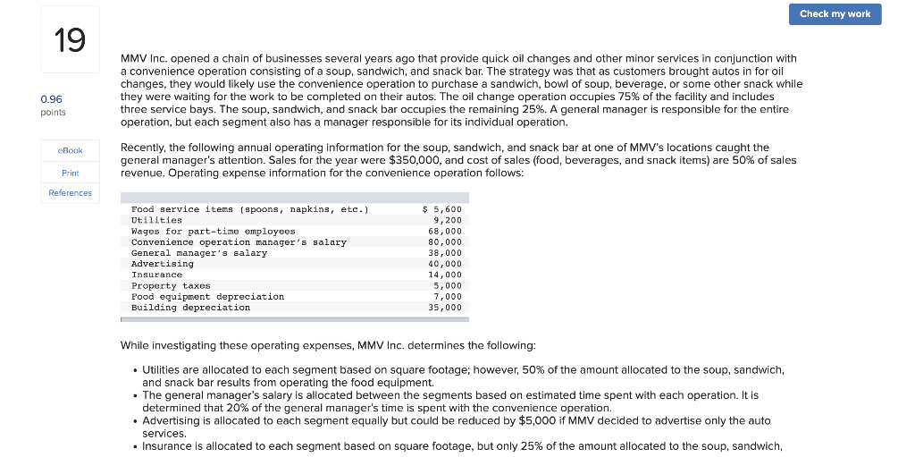 Solved Check my work 19 MMV Inc. opened a chain of | Chegg.com