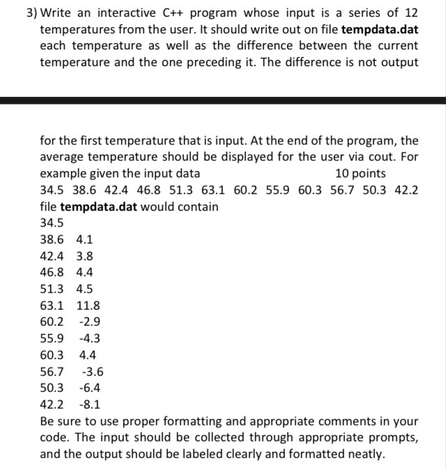 Solved 3 Write An Interactive C Program Whose Input Is A