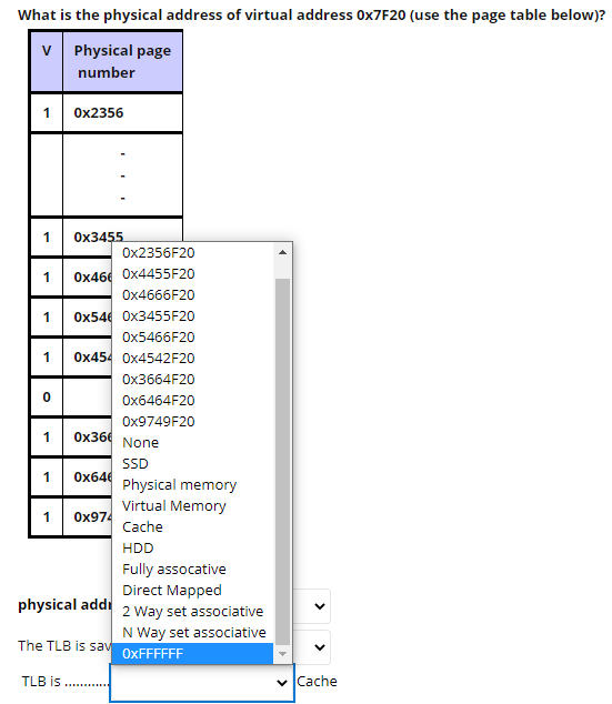 Solved What is the physical address of virtual address | Chegg.com