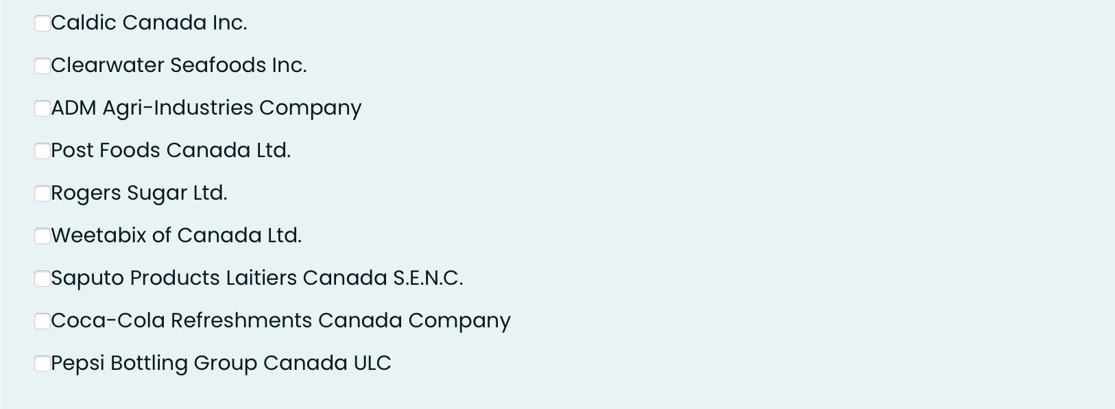 Solved In 2017, "Food in Canada”" (by Dun \& Bradstreet), | Chegg.com