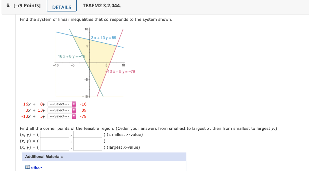 Solved 6. [-19 Points] TEAFM2 3.2.044. DETAILS Find the | Chegg.com