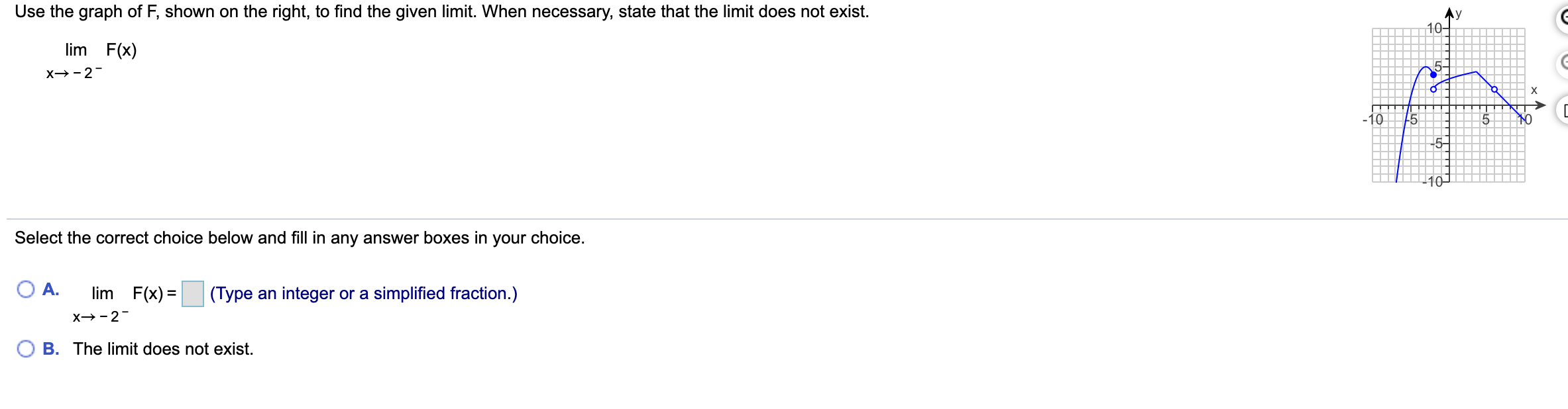 Solved Use the graph of F to find the given limit. When | Chegg.com