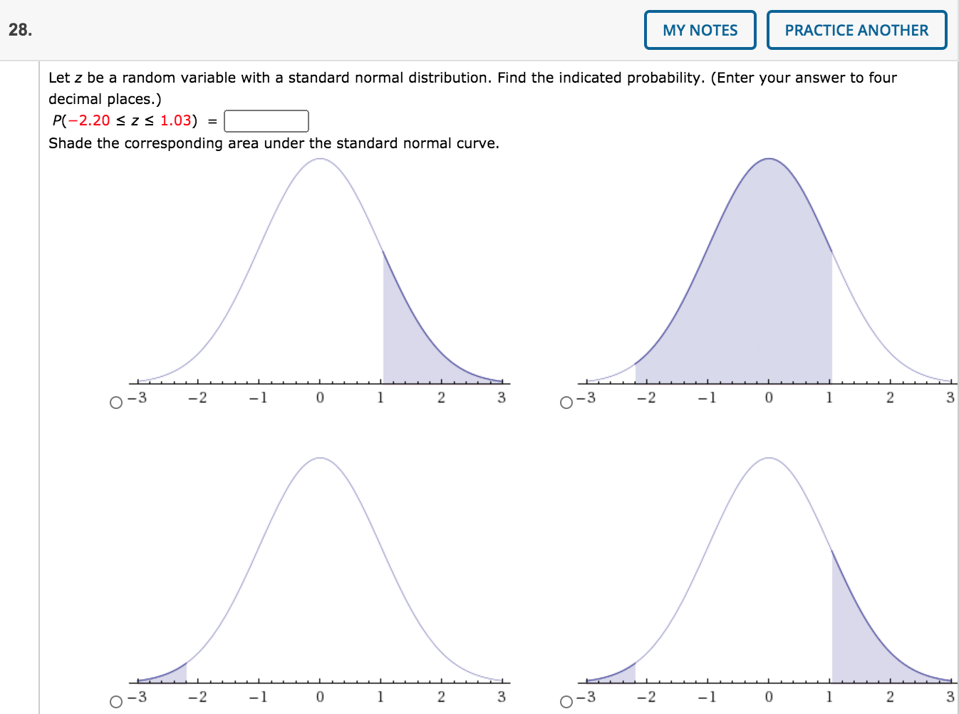 Solved 28. MY NOTES PRACTICE ANOTHER Let z be a random | Chegg.com