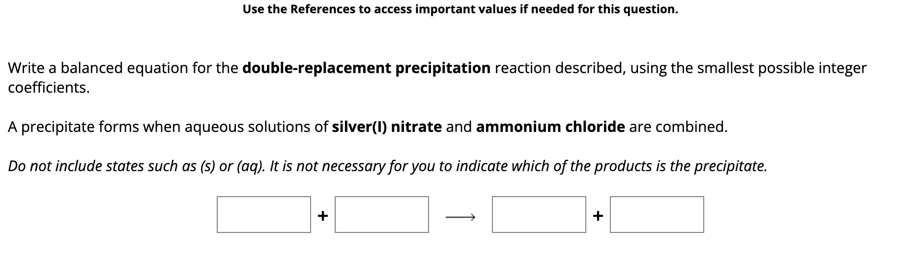 Solved Write a balanced equation for the double-replacement | Chegg.com