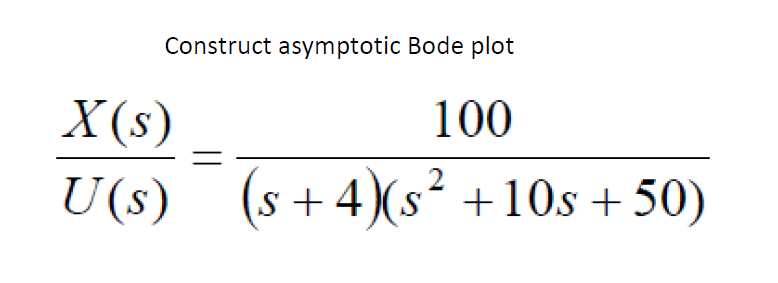 Solved Construct asymptotic Bode plot | Chegg.com