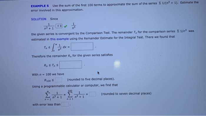 Solved Example 5 Use The Sum Of The First 100 Terms To