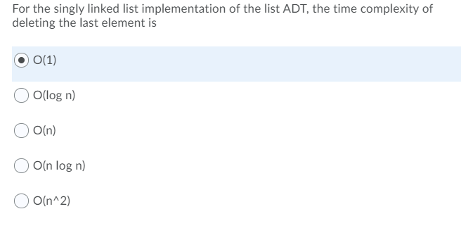 Solved For the singly linked list implementation of the list | Chegg.com