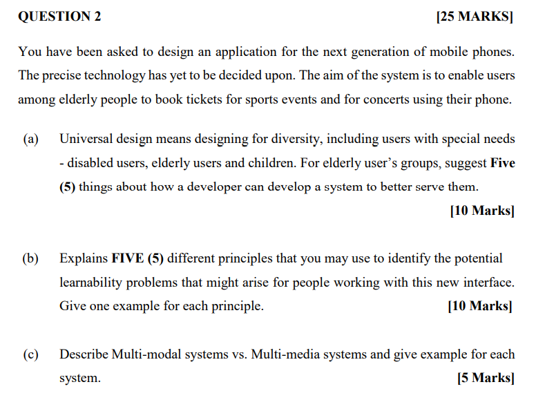 Solved QUESTION 2 [25 MARKS] You have been asked to design | Chegg.com