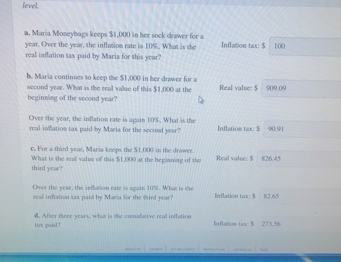 Solved Inflation, Disinflation, and Deflation- End of | Chegg.com