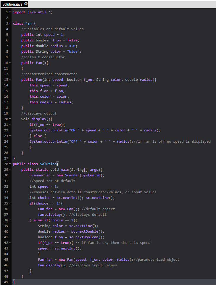 Define a class Fan Define a class named Fan with | Chegg.com