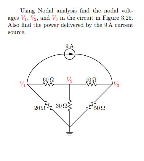 Solved Using Nodal analysis find the nodal voltages V1,V2, | Chegg.com