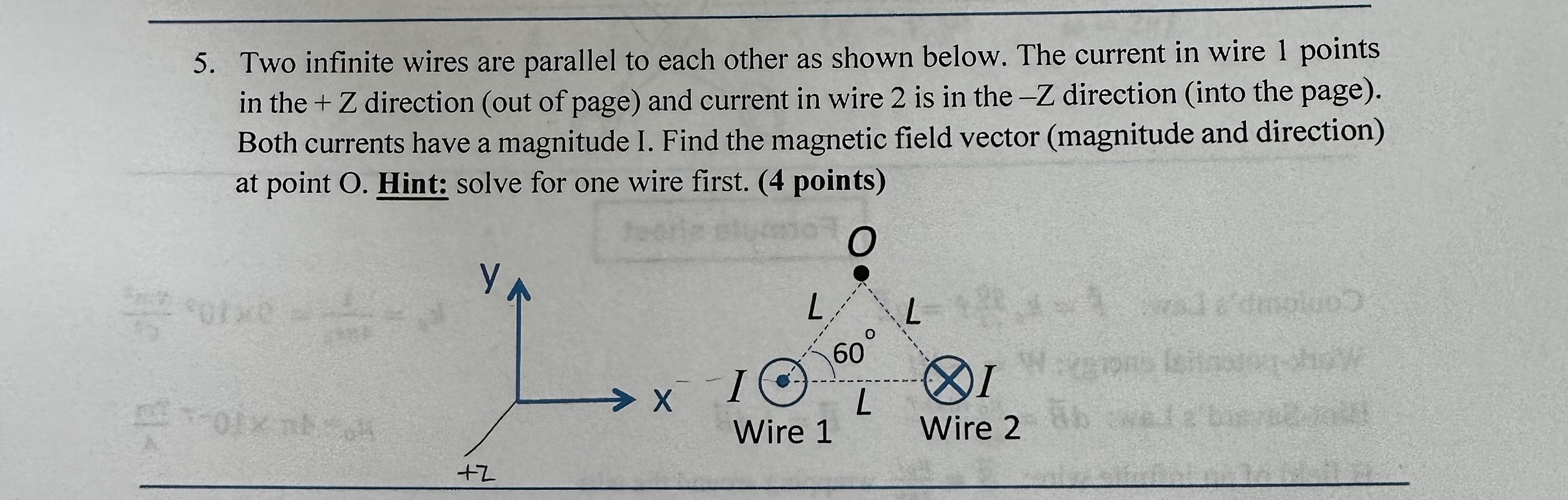 Solved Two infinite wires are parallel to each other as | Chegg.com