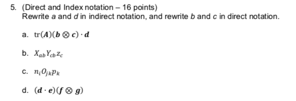 Solved Concept: Using Einstein notation/index notation to | Chegg.com
