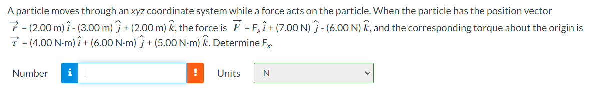 Solved A particle moves through an xyz coordinate system | Chegg.com