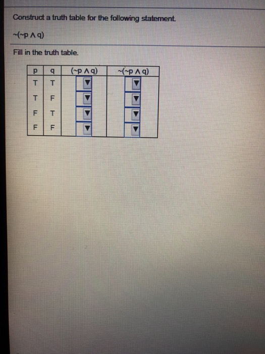 Solved Construct a truth table for the following statement | Chegg.com