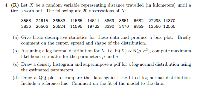 Solved R Let X Be A Random Variable Representing Distance 1112