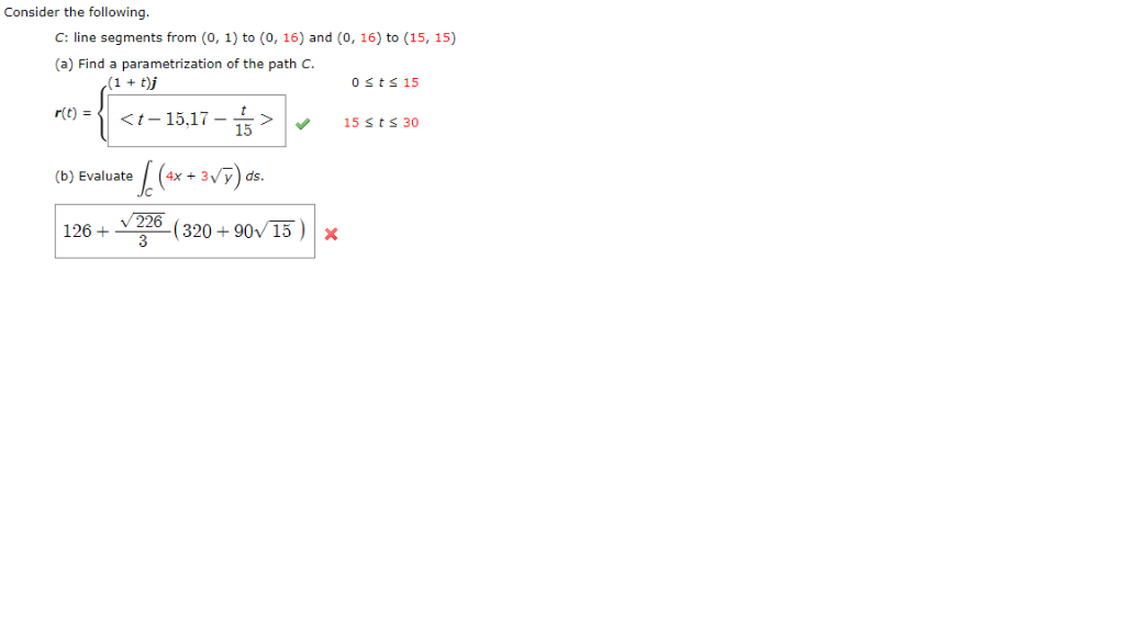 Solved Consider the following C: line segments from (0, 1) | Chegg.com
