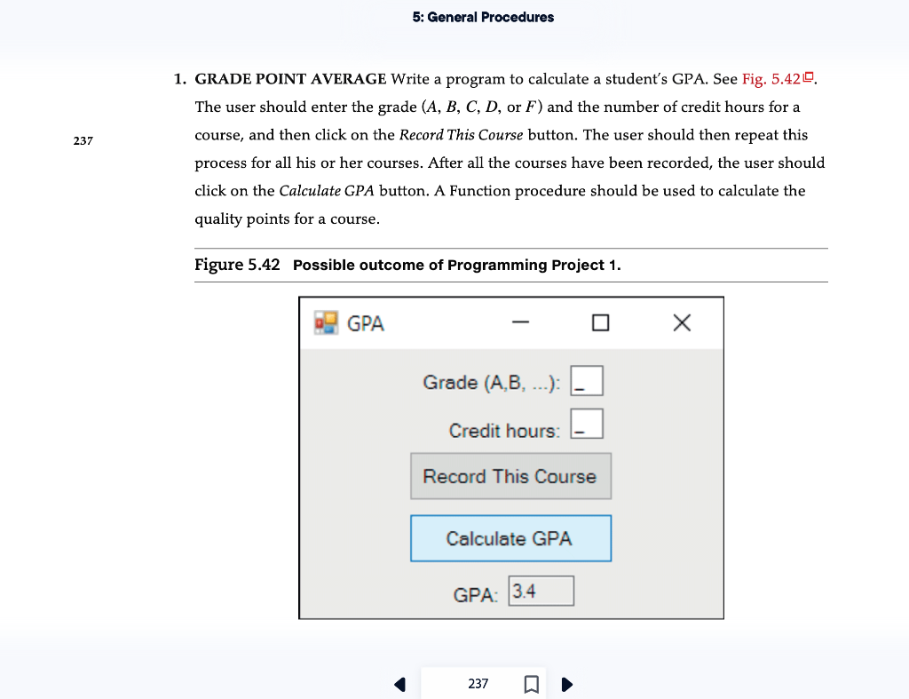 Grade Point Average Write a program to calculate a | Chegg.com