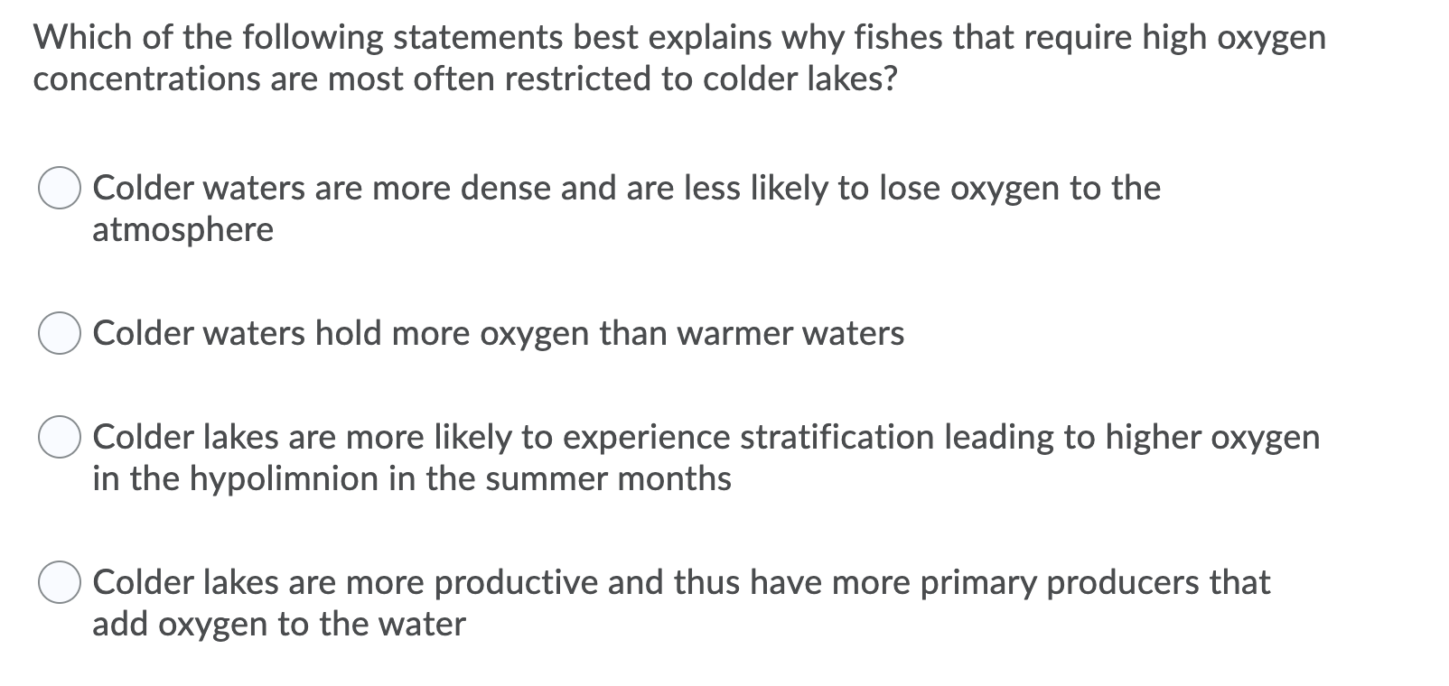 Solved Which of the following statements best explains why | Chegg.com
