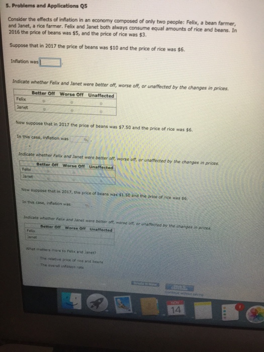 Solved 5. Problems and Applications Q5 Consider the effects | Chegg.com