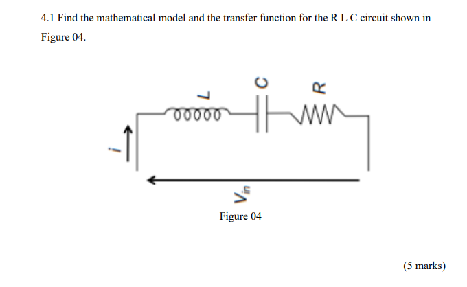 Solved Find the mathematical model and the transfer function | Chegg.com