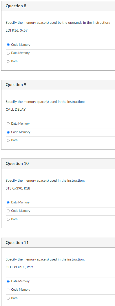 Solved Specify the memory space(s) used by the operands in | Chegg.com Solved Specify the memory space(s) used by the operands in | Chegg.com