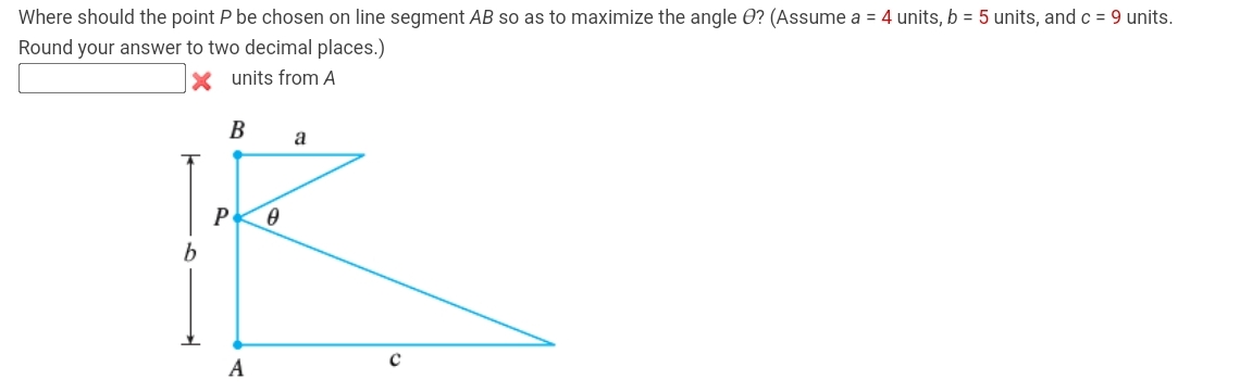 Solved Where should the point P ﻿be chosen on line segment | Chegg.com