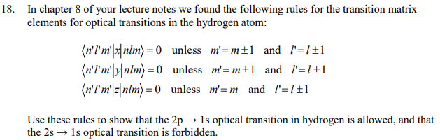 Solved 18. In chapter 8 of your lecture notes we found the | Chegg.com