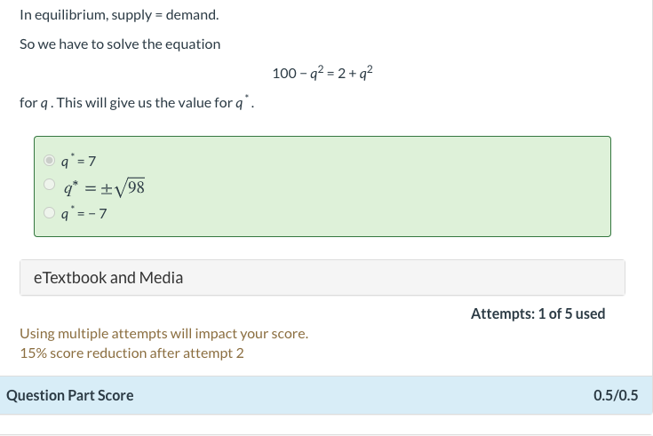 Solved Given the demand curve p = 100 - q and the supply | Chegg.com