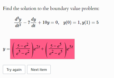 Solved Find the solution to the boundary value | Chegg.com