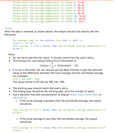 Solved Write a program that allows users to enter monthly | Chegg.com