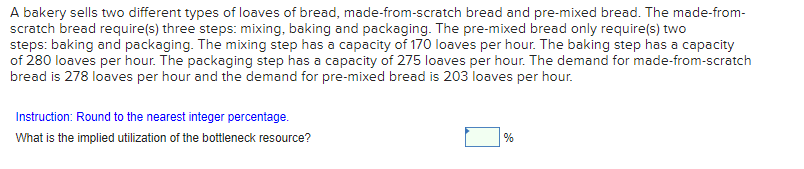 Solved A bakery sells two different types of loaves of | Chegg.com