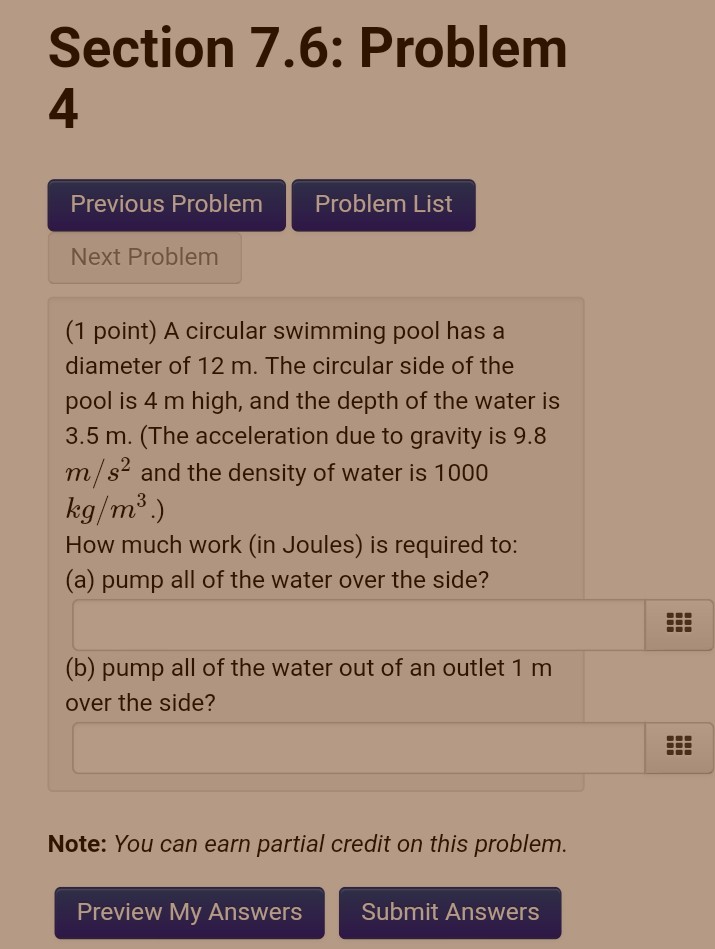 Solved Section 7,6: Problem 4 Previous Problem Problem List | Chegg.com
