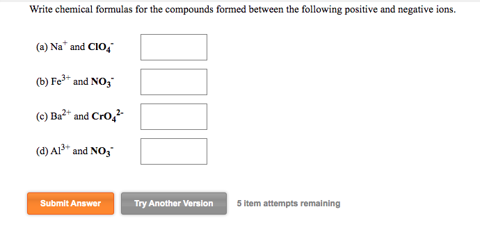 Solved Write chemical formulas for the compounds formed | Chegg.com