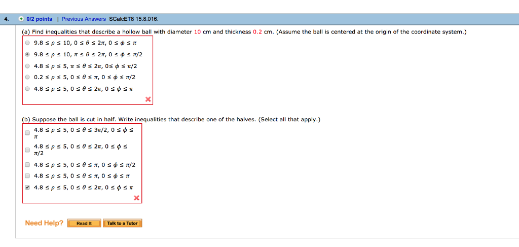 Solved 4. 0/2 points| Previous Answers SCalcET8 15.8.016. | Chegg.com