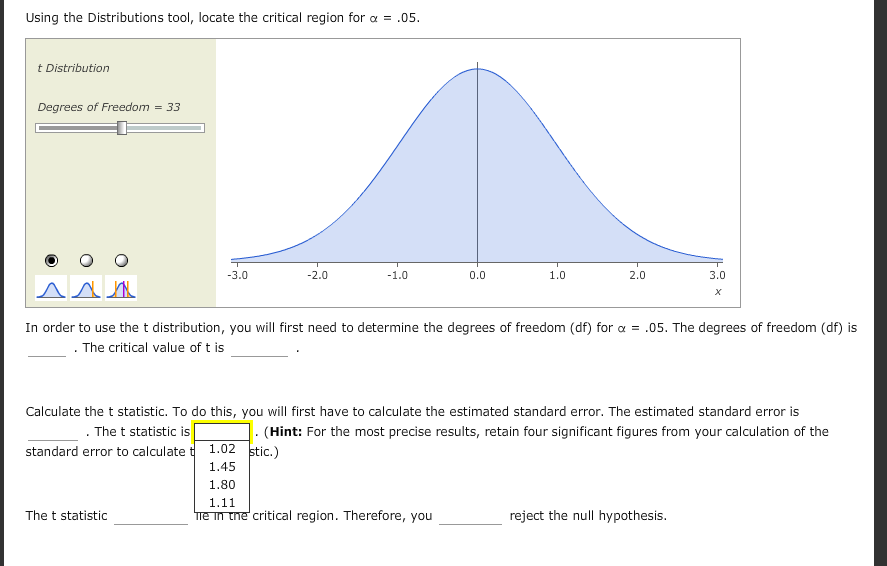 Solved 7. A one-tailed hypothesis test with the t statistic | Chegg.com
