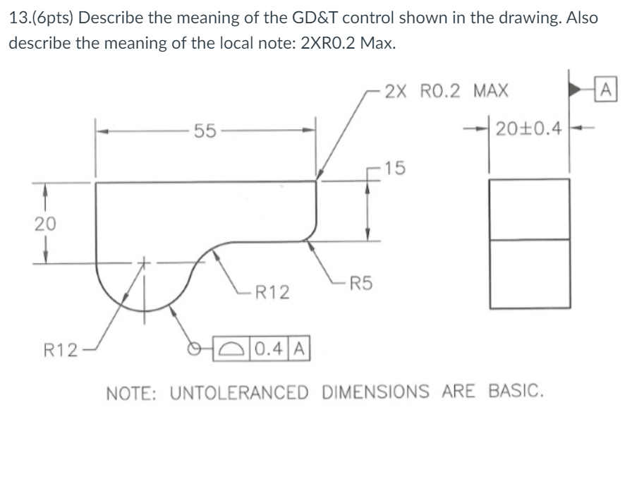 Solved 13.(6pts) Describe the meaning of the GD&T control | Chegg.com