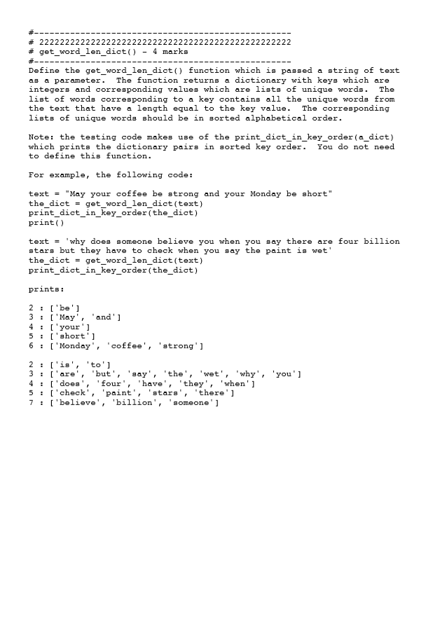 Solved Assignment 4 Python Dictionaries Due 430pm