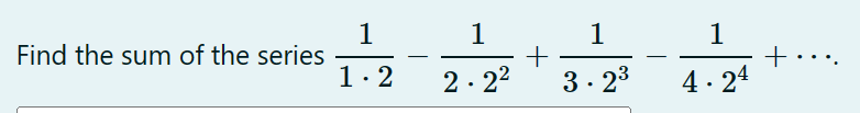 Solved Find the sum of the series | Chegg.com