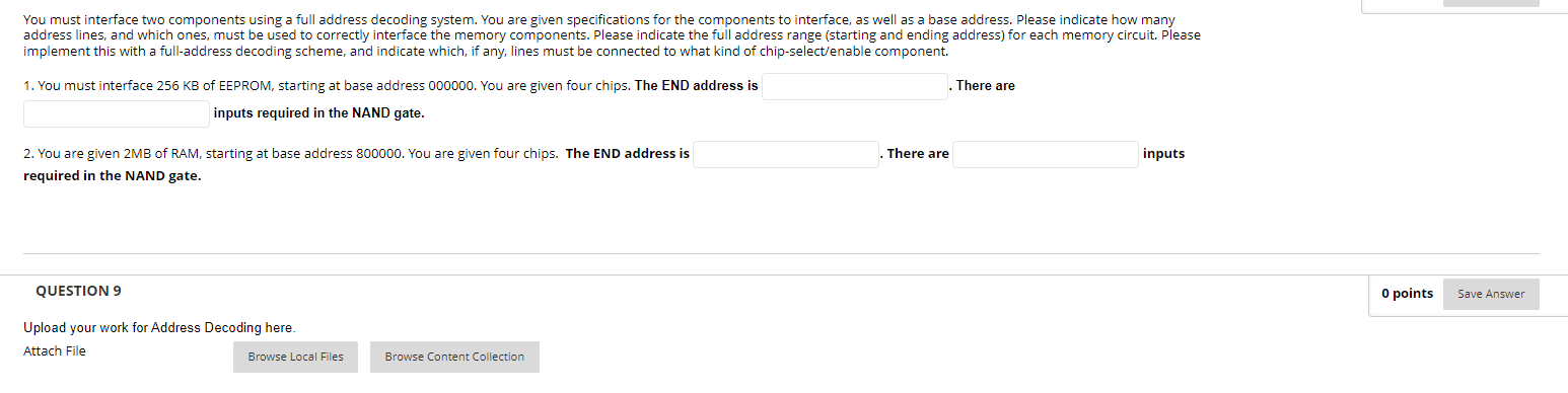 You must interface two components using a full | Chegg.com