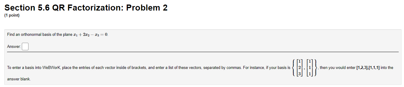 Solved Section 5 6 Qr Factorization Problem 2 1 Point