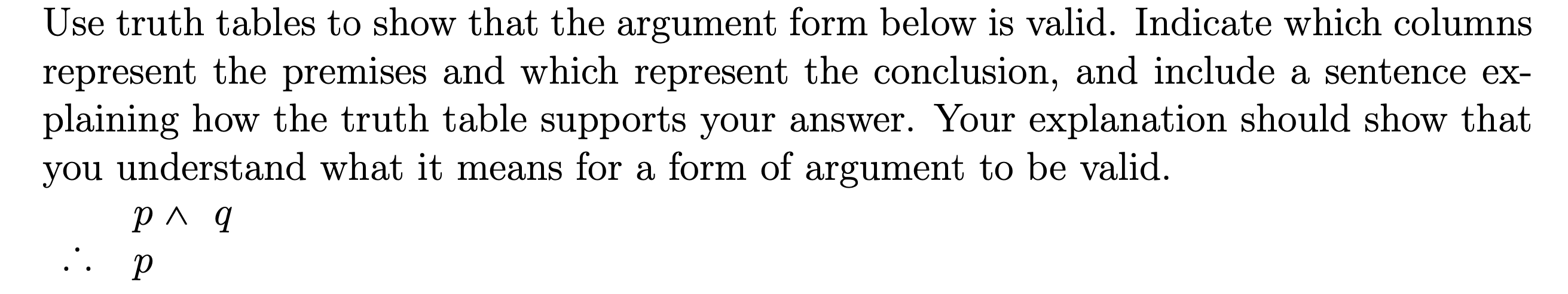 Solved Use truth tables to show that the argument form below | Chegg.com