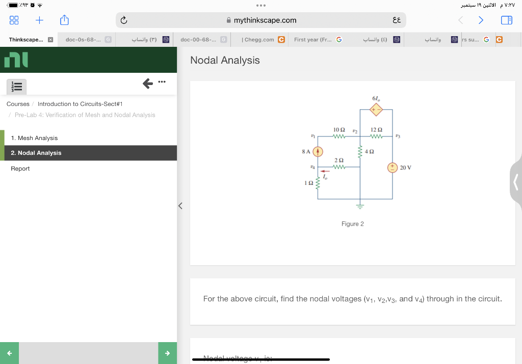 Solved 346 Solve For The Mesh Currents In Fig 392nodal 4172