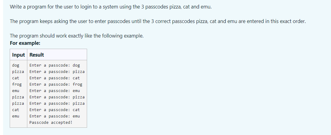 Solved Write a program for the user to login to a system | Chegg.com